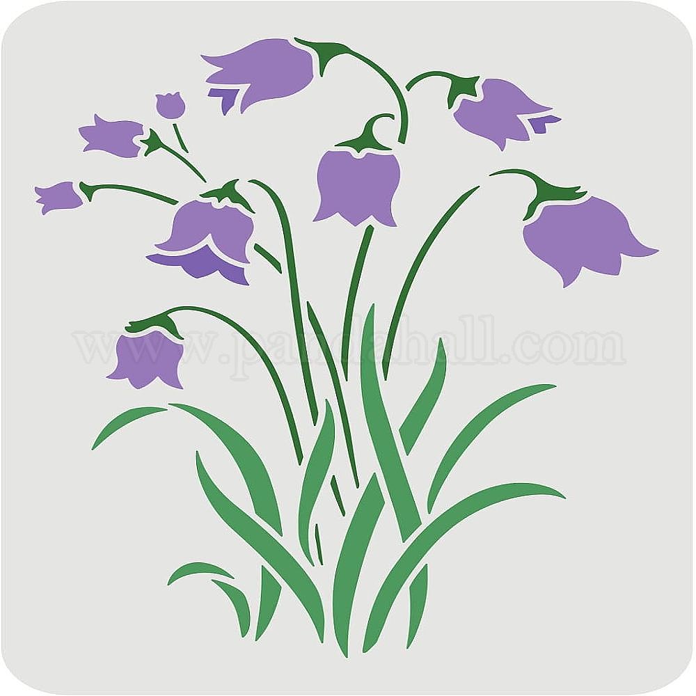 Wholesale FINGERINSPIRE Campanula Stencil 29.7x21cm Bluebell Drawing ...