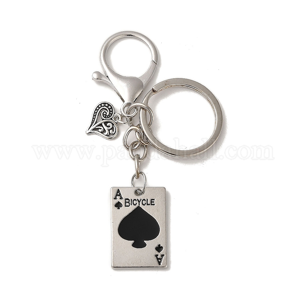 Wholesale Alloy Playing Card Keychains - Pandahall.com