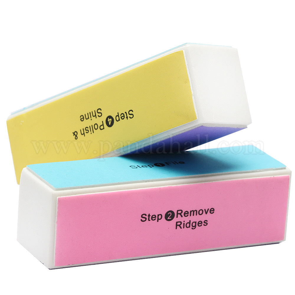 Wholesale Four-sided Sponge Sanding Nail File Buffer Block - Pandahall.com