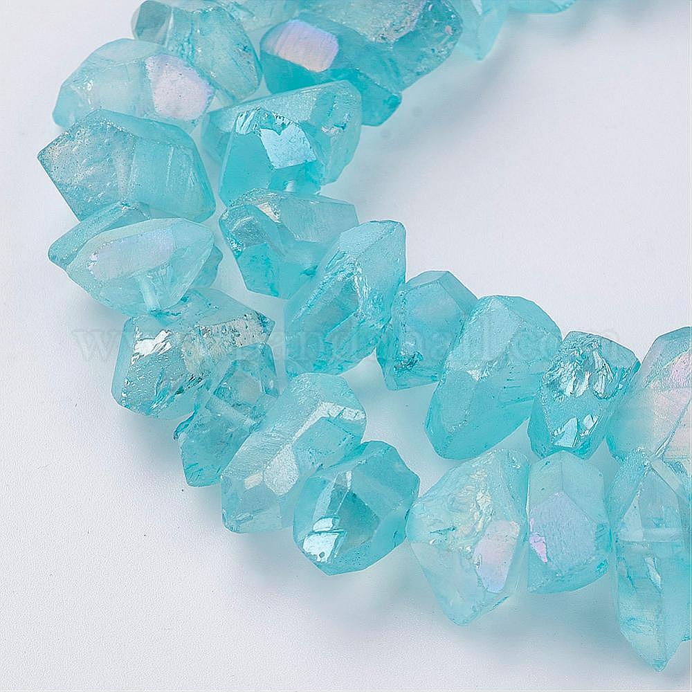 Wholesale Electroplated Natural Quartz Crystal Bead Strands - Pandahall.com