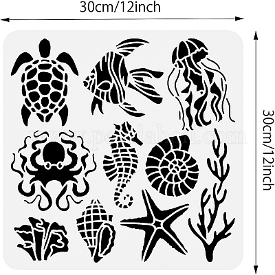 Wholesale BENECREAT Sea Creatures Painting Stencil - Pandahall.com