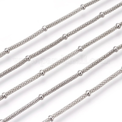 Wholesale 201 Stainless Steel Mesh Chains/Network Chains - Pandahall.com