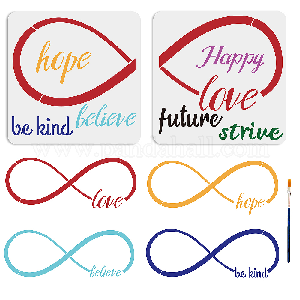 Wholesale MAYJOYDIY 2pcs Large Infinity Symbol Stencil 22×8.5inch ...