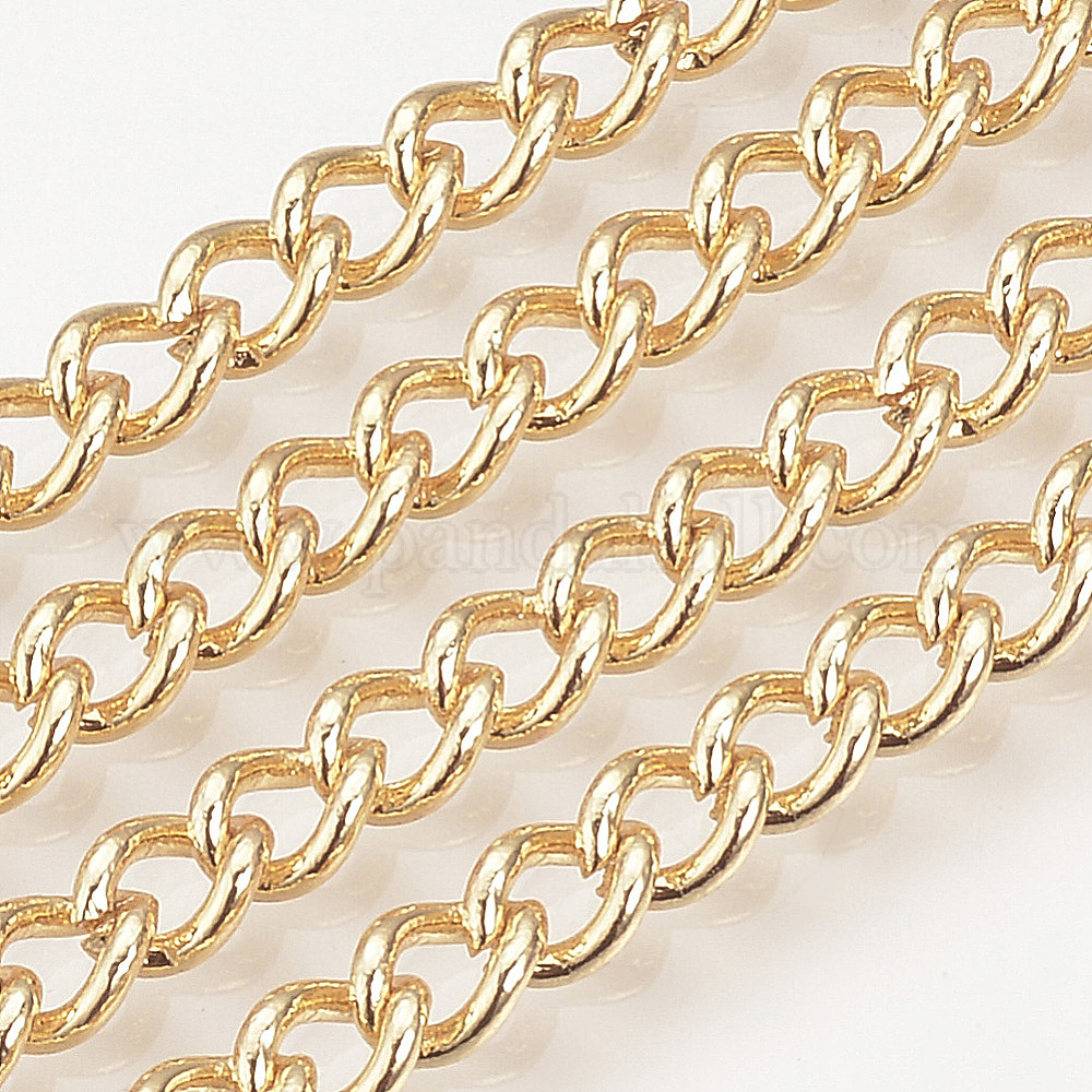 Wholesale Brass Cuban Link Chains - Pandahall.com