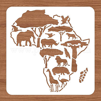 Wholesale BENECREAT Africa Map Stencil - Pandahall.com