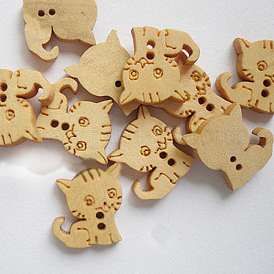 Wholesale Cartoon Cat Buttons with 2-Hole - Pandahall.com