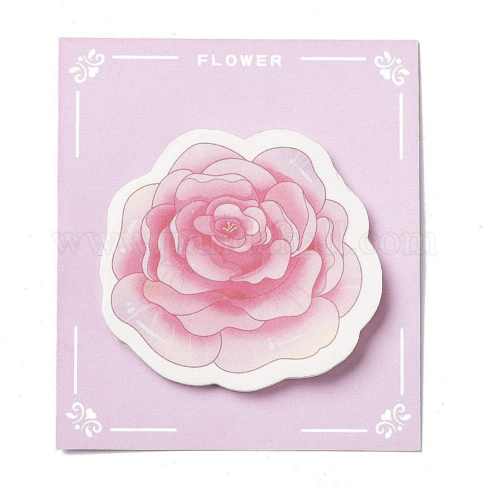 Wholesale 30 Sheets Rose Shape Memo Pad Sticky Notes - Pandahall.com