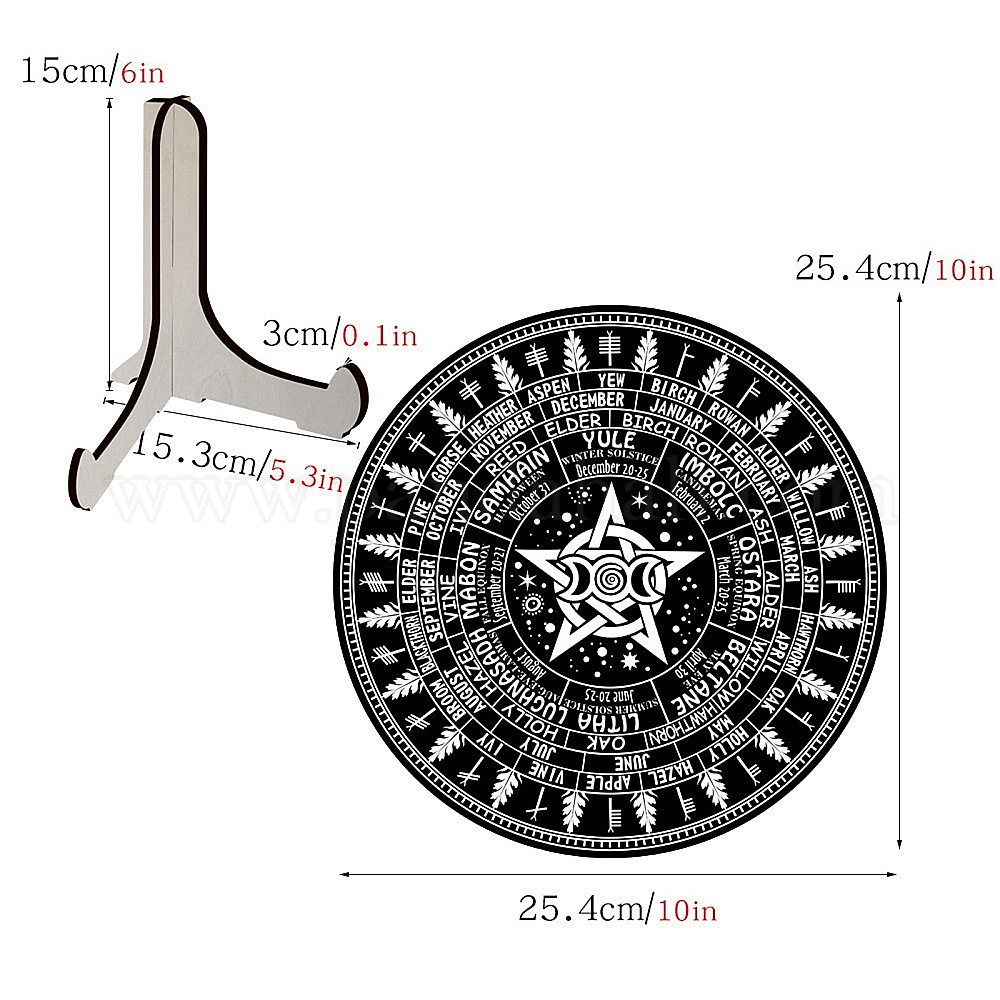 Wholesale Wooden Wheel Calendar - Pandahall.com