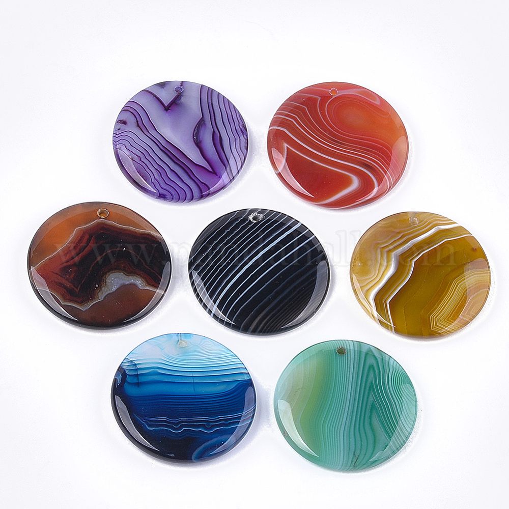 Wholesale Natural Banded Agate/Striped Agate Pendants - Pandahall.com