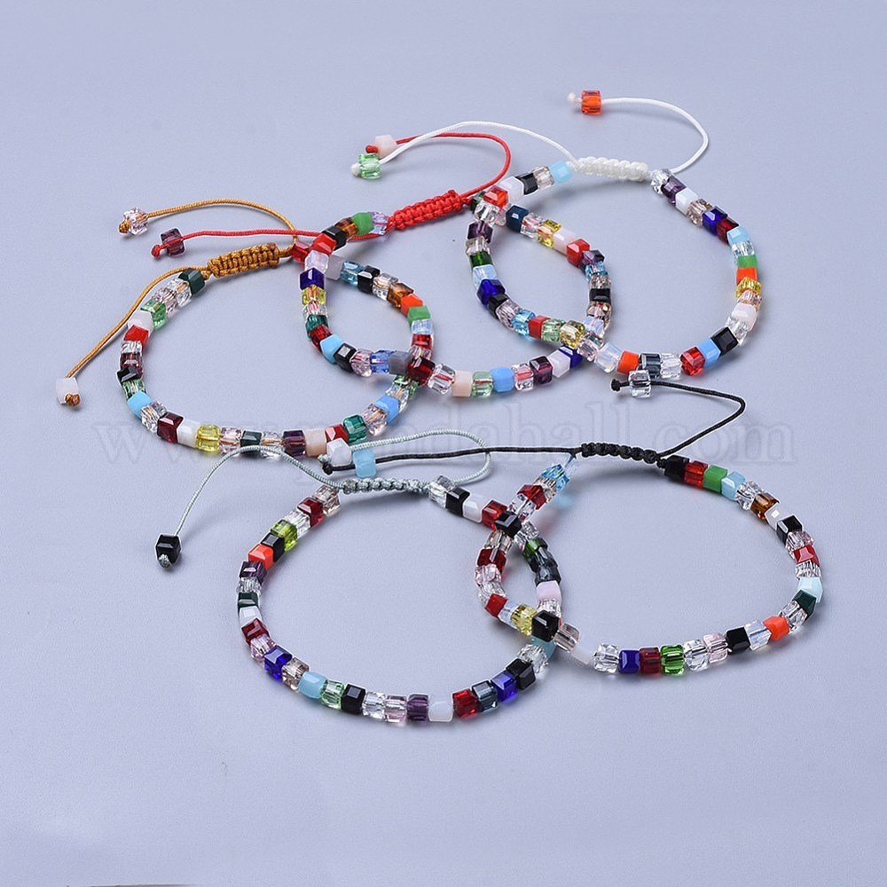 Wholesale Adjustable Nylon Cord Braided Bead Bracelets - Pandahall.com