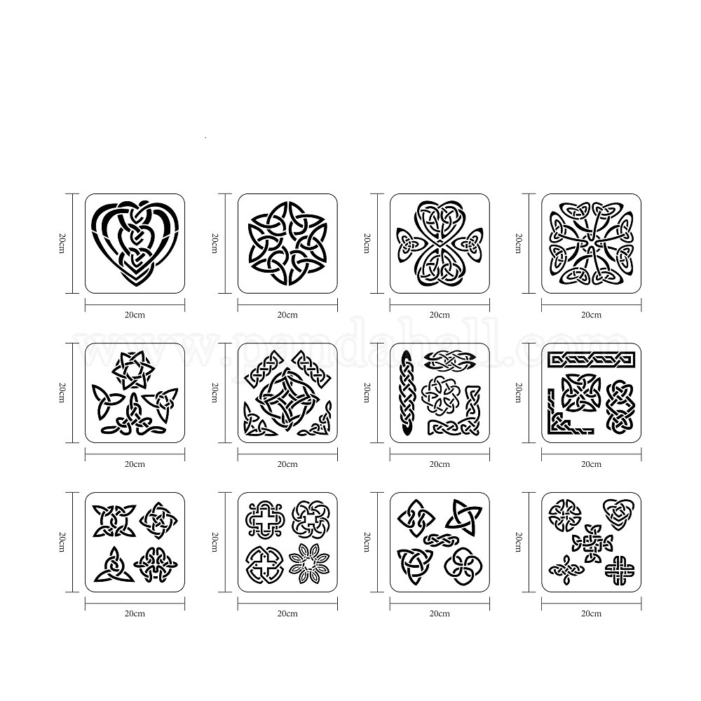 Wholesale Plastic Drawing Painting Stencils Templates Sets - Pandahall.com