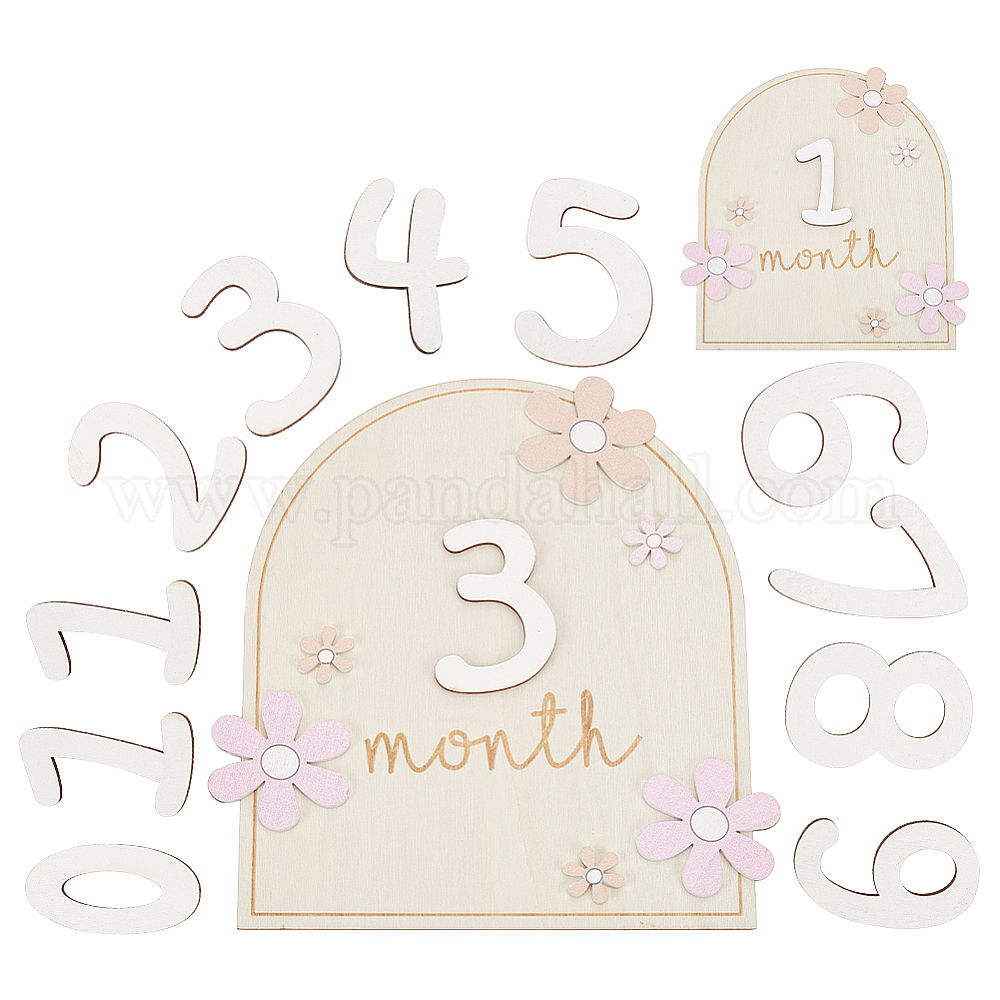 Wholesale FINGERINSPIRE 2 Set Flower Baby Monthly Milestone Card 6.3x6 ...