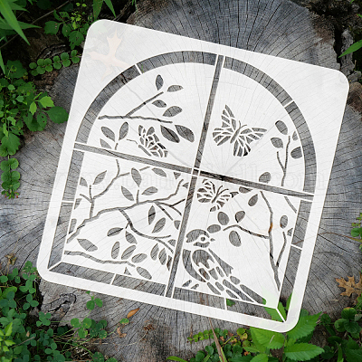Wholesale FINGERINSPIRE Windows Painting Stencil 11.8x11.8inch Windows ...