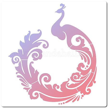 Peacock Feather Stencil