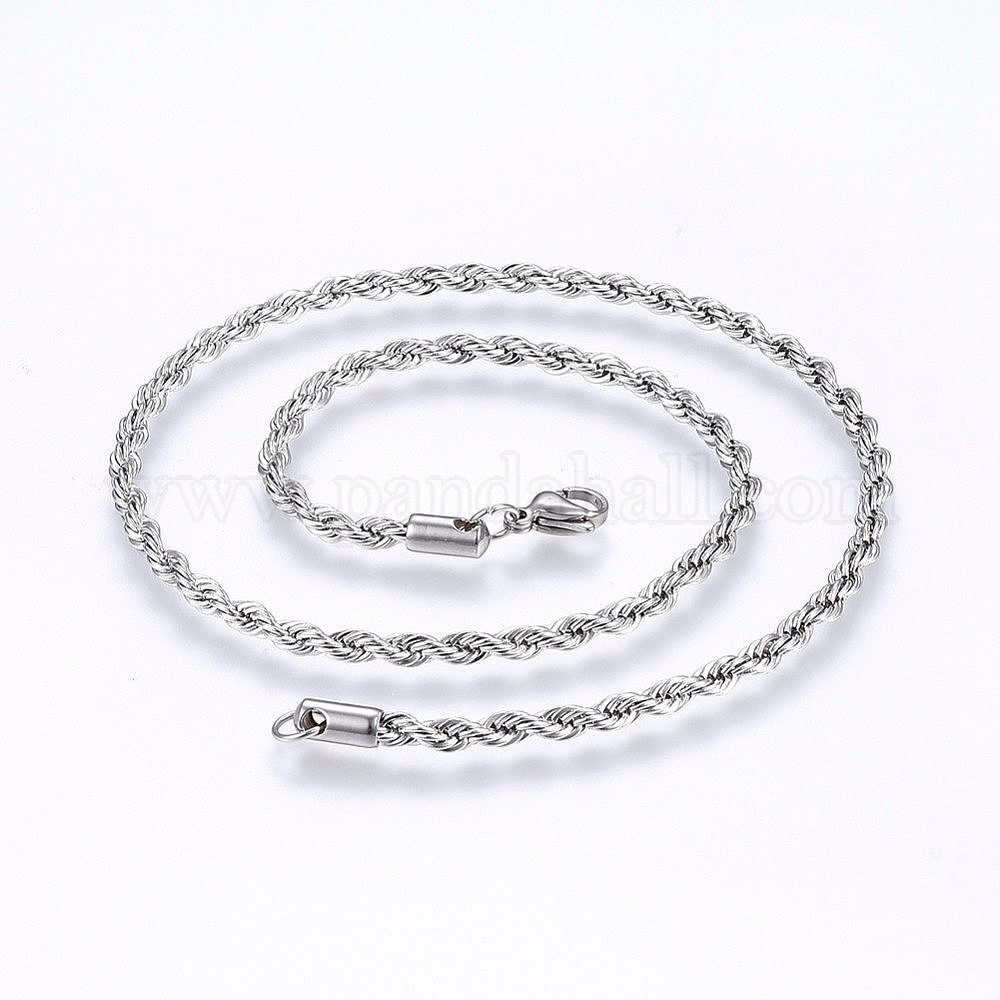 Wholesale Non-Tarnish 304 Stainless Steel Rope Chain Necklaces ...