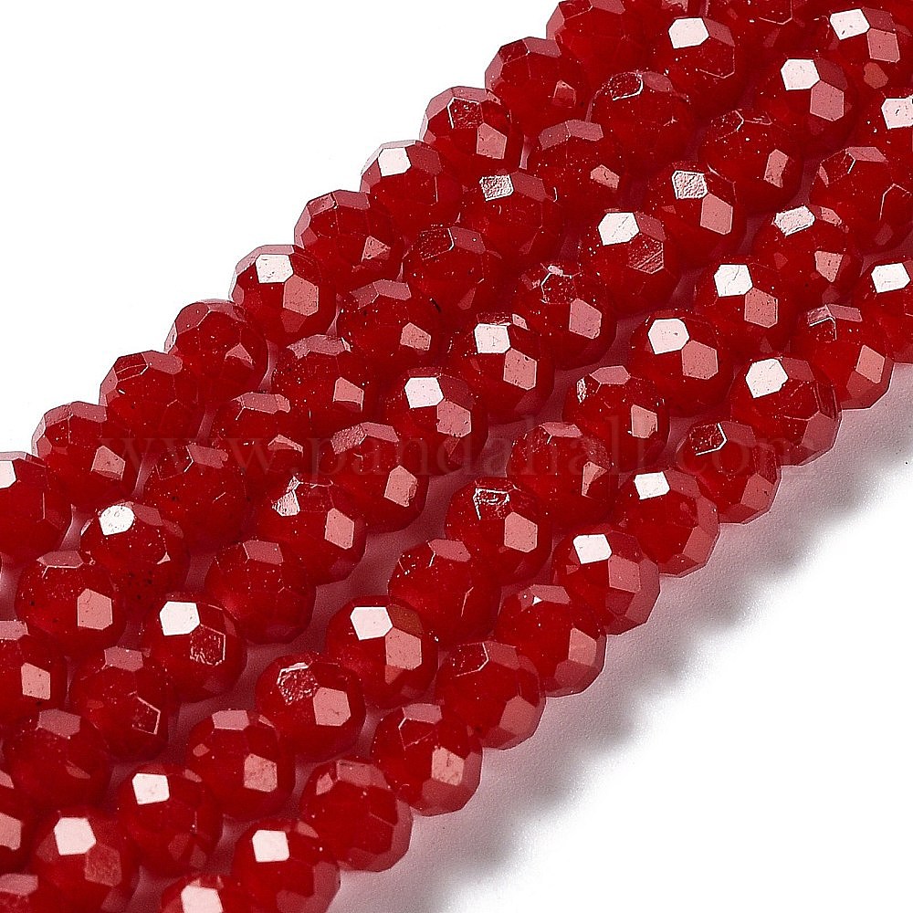 Wholesale Baking Painted Imitation Jade Glass Bead Strands - Pandahall.com