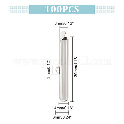 Wholesale Unicraftale 304 Stainless Steel Slide On End Clasp Tubes ...