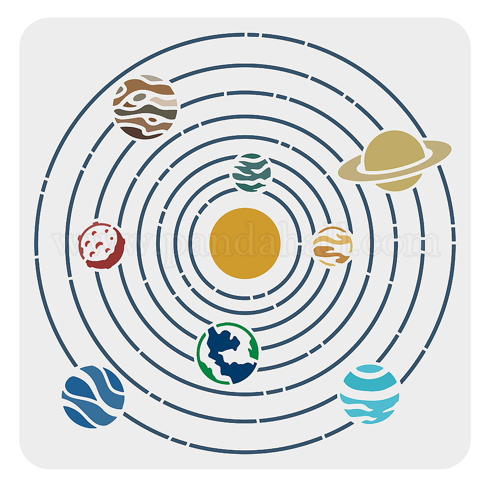 Shop FINGERINSPIRE Solar System Planets DIY Stencils Wall Painting ...