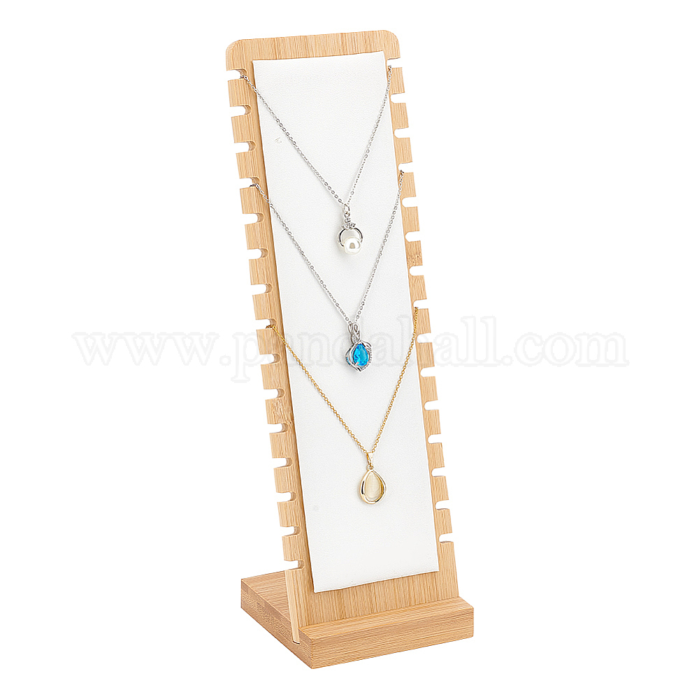 Wholesale Detachable Wood Slant Back Necklace Display Stands ...