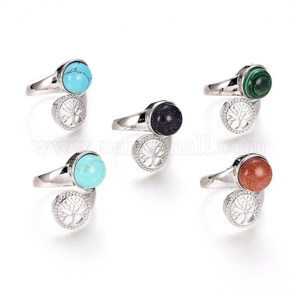 Wholesale Mixed Gemstone Rings - Pandahall.com